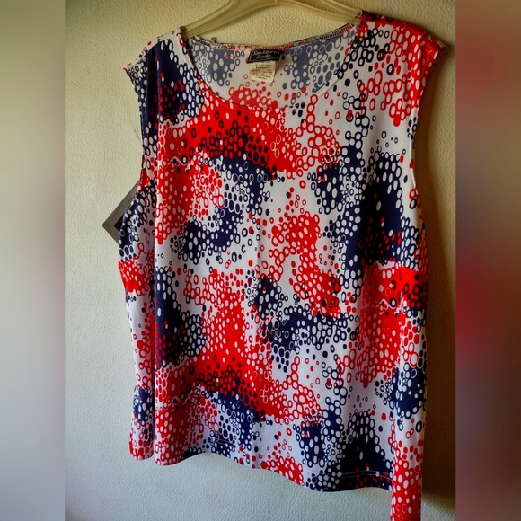 Southern Lady | Tops | Southern Lady Sleeveless Top Color Redwhiteblue ...